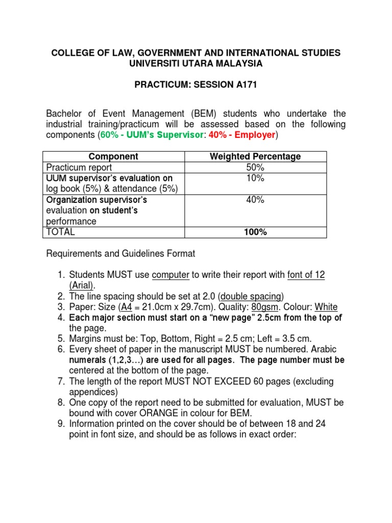 BEM-Practicum-Report-Guidelines-A171 | PDF | Cognitive Science | Cognition