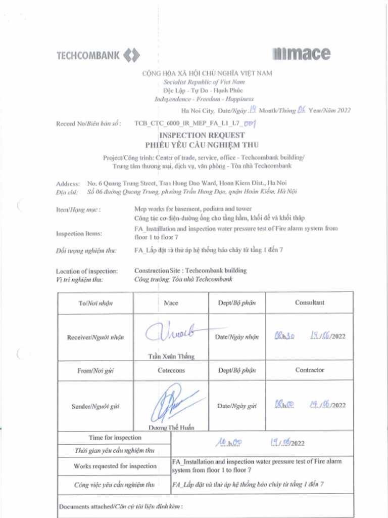 Tcb Ctc 6000 Ir Mep Fa l1 l7 001 Lđ Hệ Thống Báo Cháy t1-7 | PDF