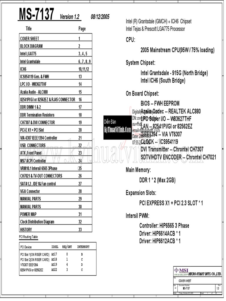 Msi MS-7137 - Rev 1.3 | Download Free PDF | Computing | Office Equipment