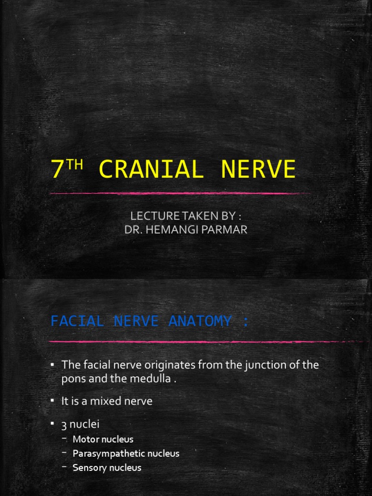 7th Cranial Nerve | PDF | Medical Specialties | Diseases And Disorders