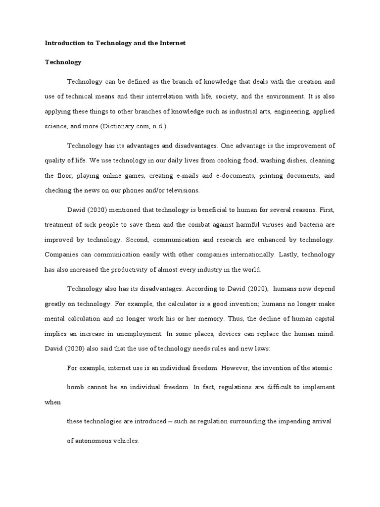 Introduction To Technology and The Internet | PDF | Internet | Information