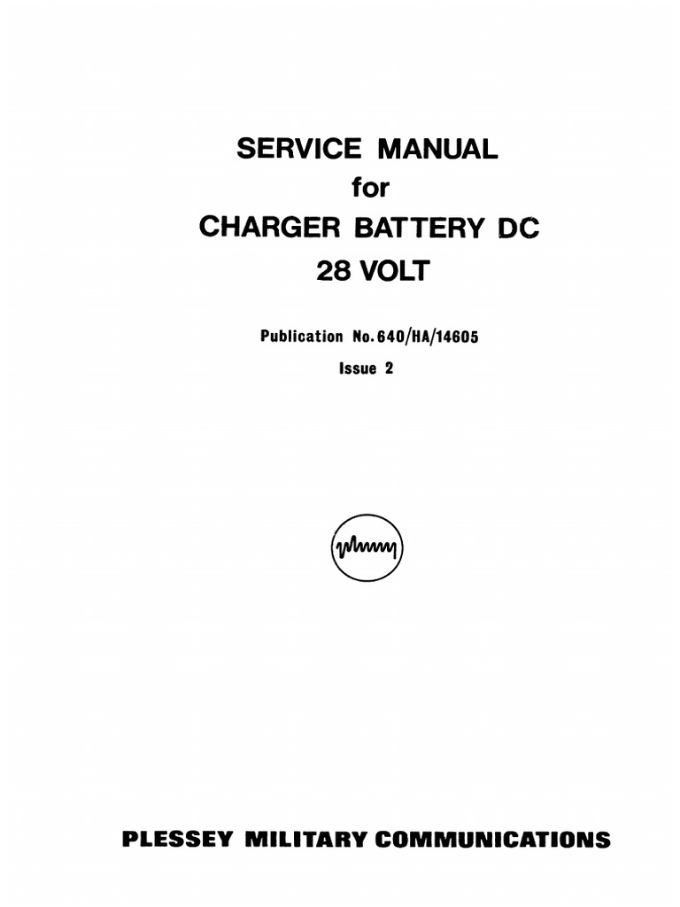1449 Plessey DCCU Service Manual | PDF
