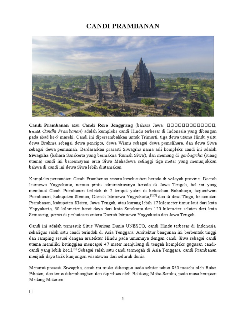 Candi Prambanan | PDF