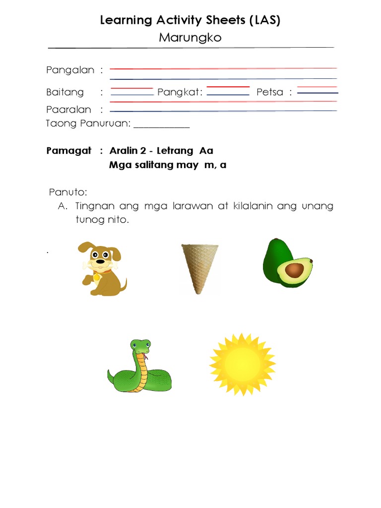 ARALIN 2 - Aa - MARUNGKO - LAS | PDF