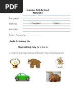 Filipino Pyramid Sentence Reading Fluency | PDF