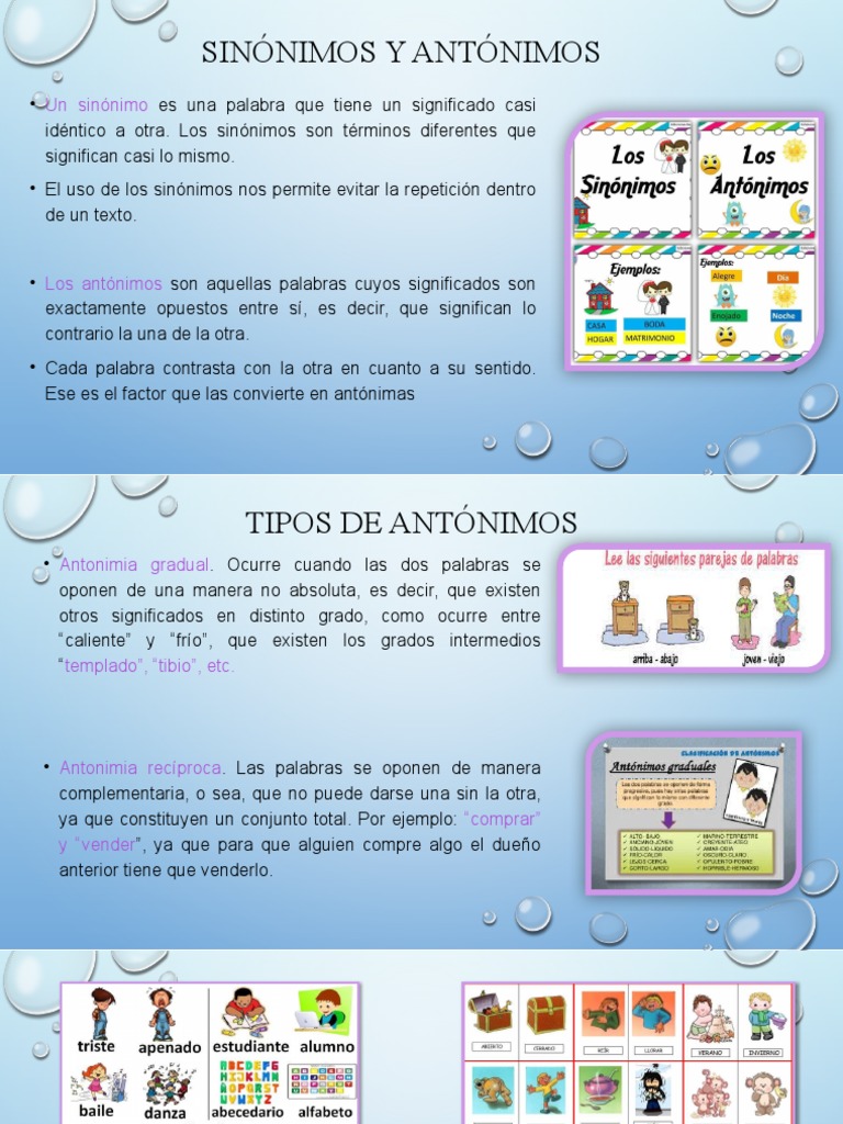 Sinónimos y Antónimos | PDF
