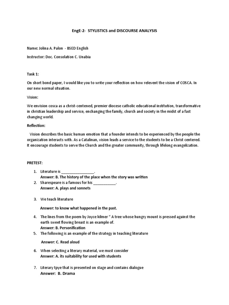 English Stylistics & Analysis | PDF | Noun | Adjective