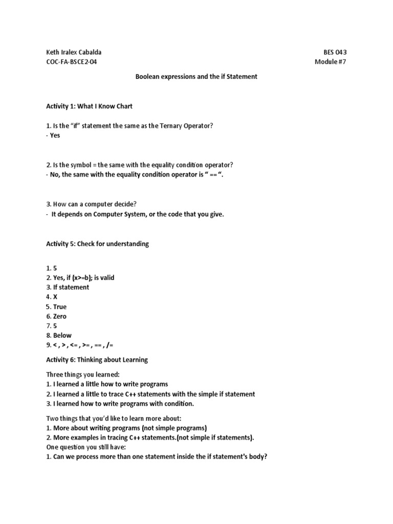 Keth Iralex Cabalda BES 043 (Module 7) | PDF