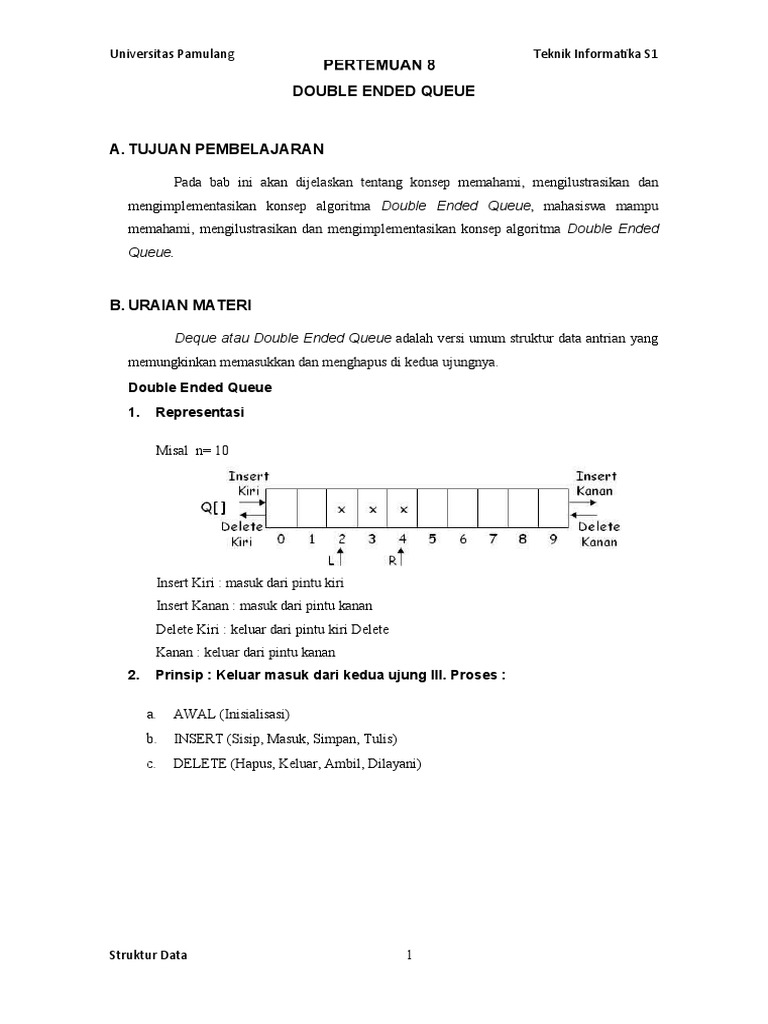 Double Ended Queue 8 | PDF