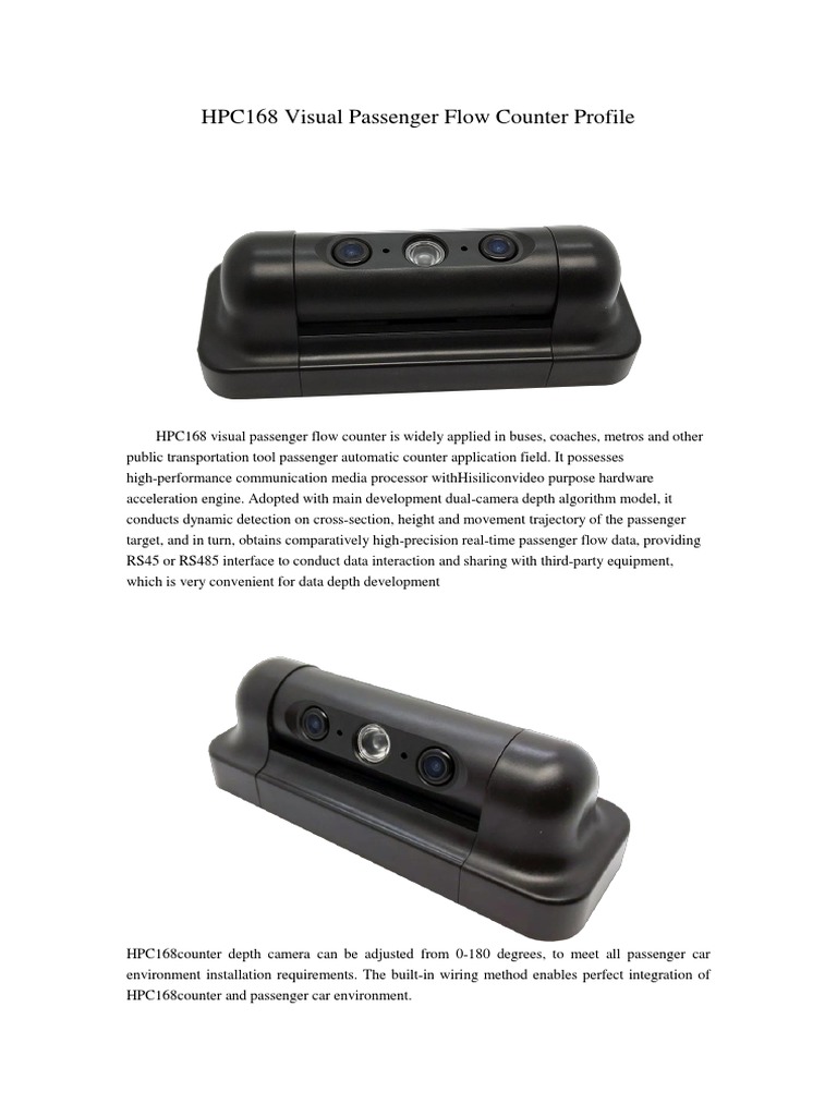 HPC168 Passenger Counter | PDF | Real Time Computing | Video