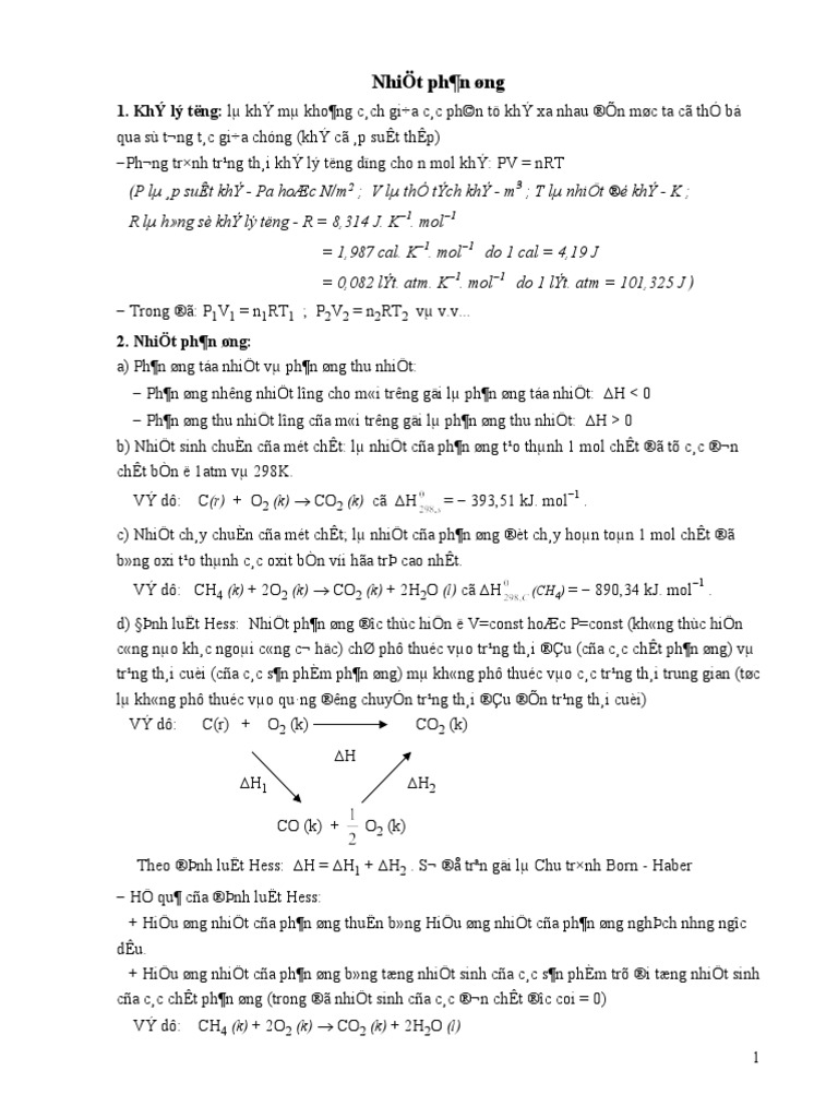 BT Nhiet Hoa Hoc | PDF