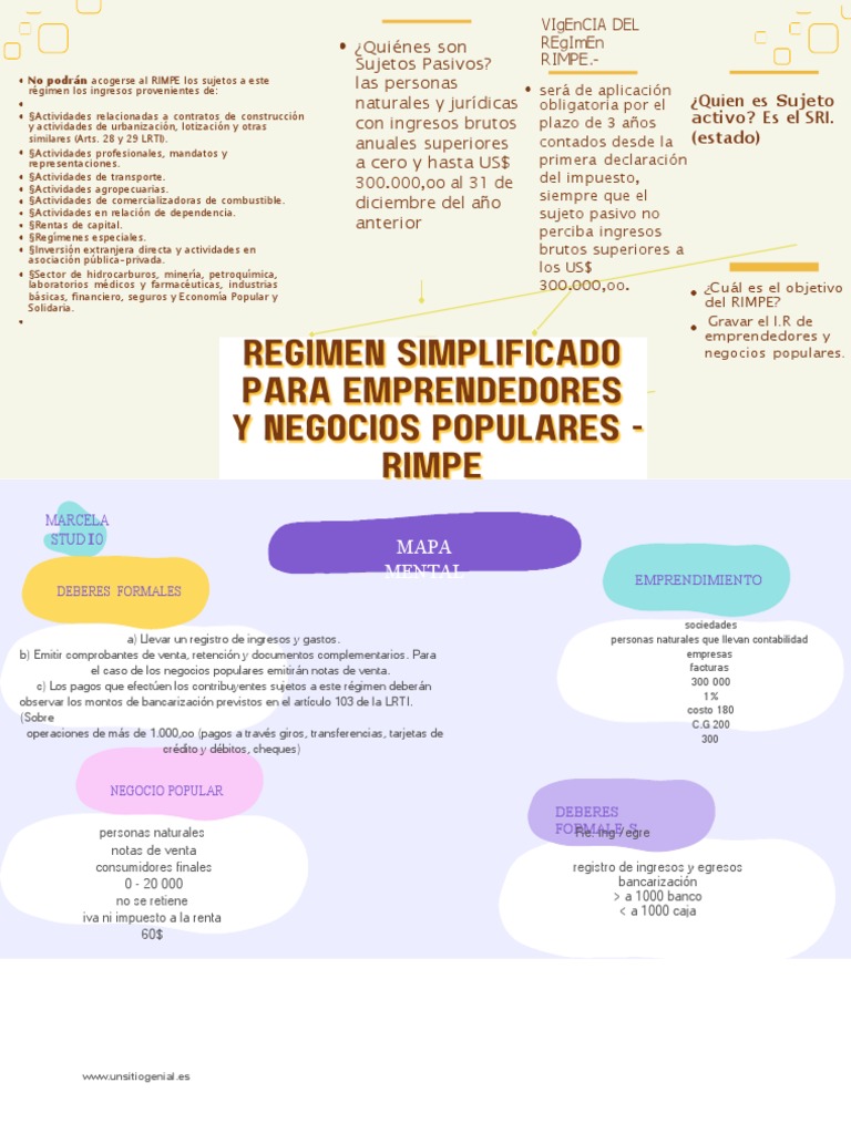 Régimen Simplificado para Emprendedores y Negocios Populares - Rimpe ...