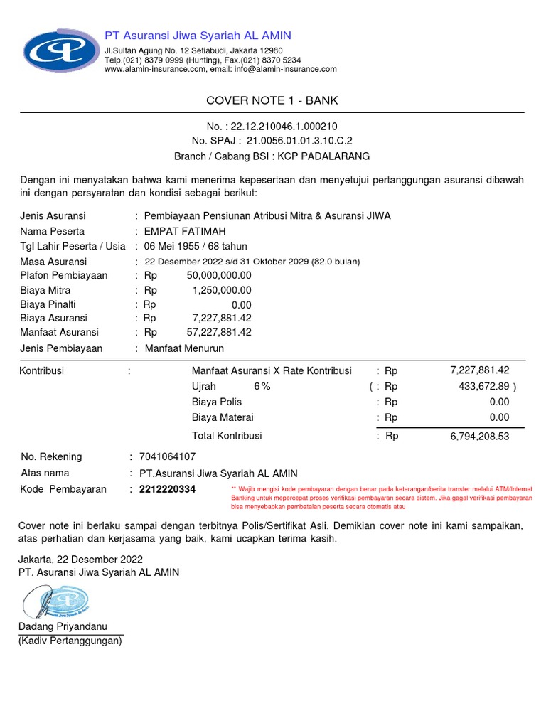 Dokumen Asuransi | PDF