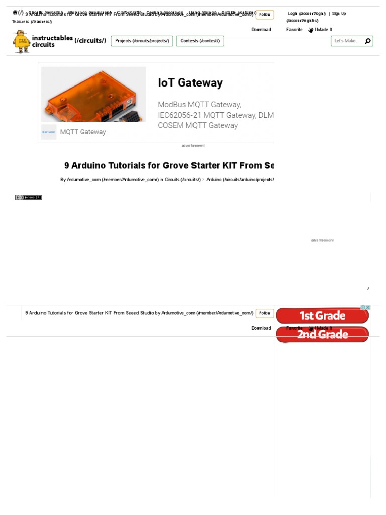 9 Arduino Tutorials For Grove Starter Kit 11 Steps Instructables