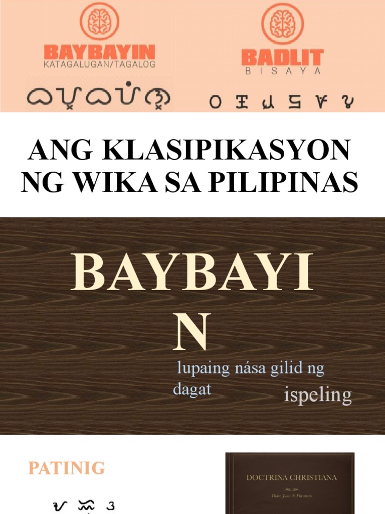 1.3 Baybayin - Badlit at Klasipikasyon NG Wikas Sa Pilipinas | PDF