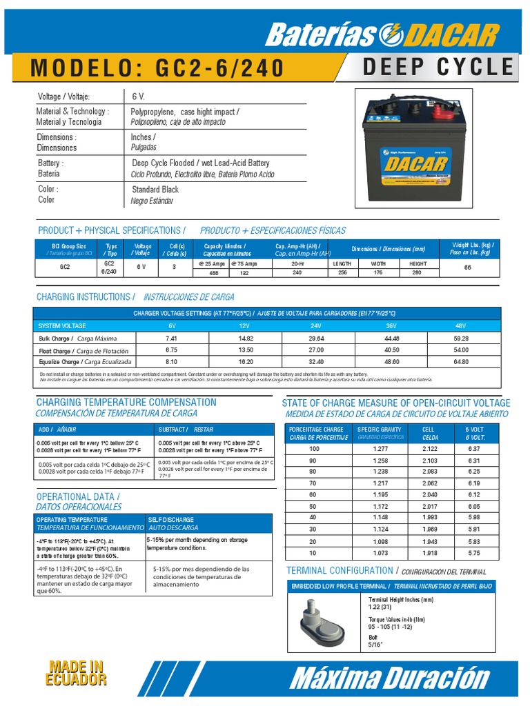 GC2-6 240 | PDF | Almacen de energia | Batería (electricidad)