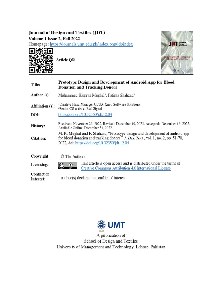 Prototype Design And Development Of Android App For Blood Donation And