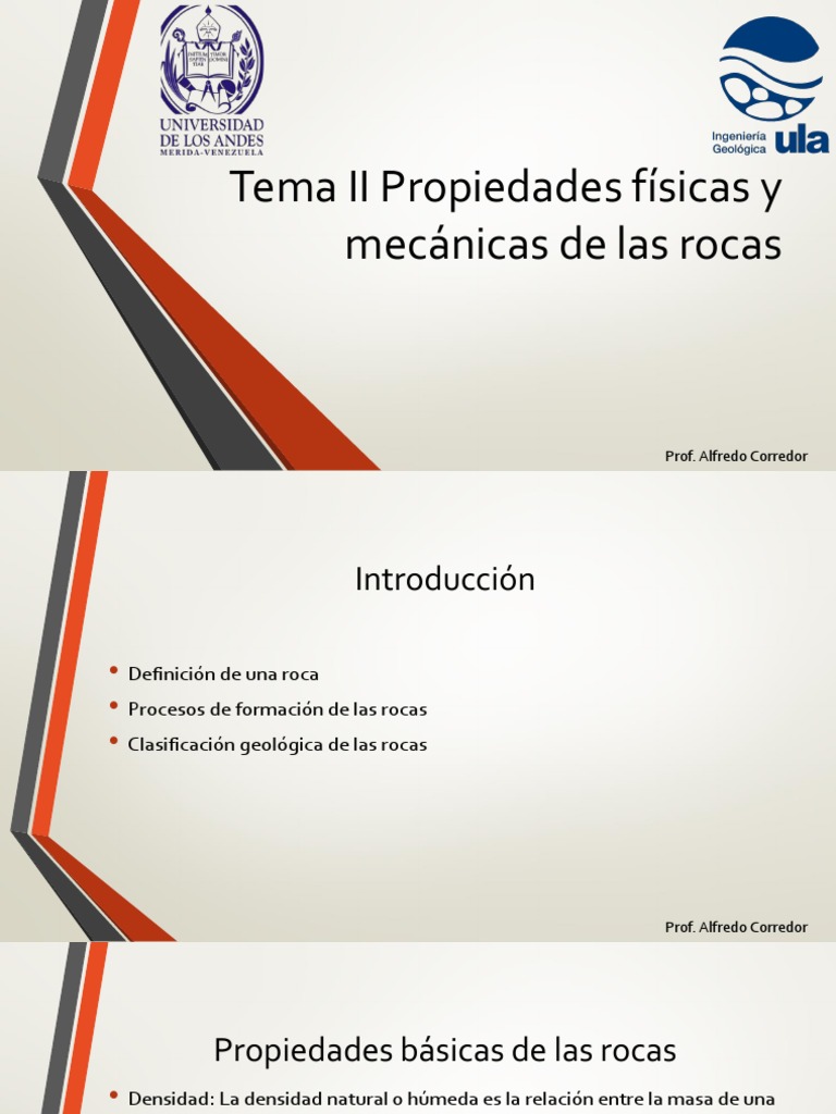 Propiedades Físicas de Las Rocas | PDF | Deformación (ingeniería) | Fluencia (deformación)