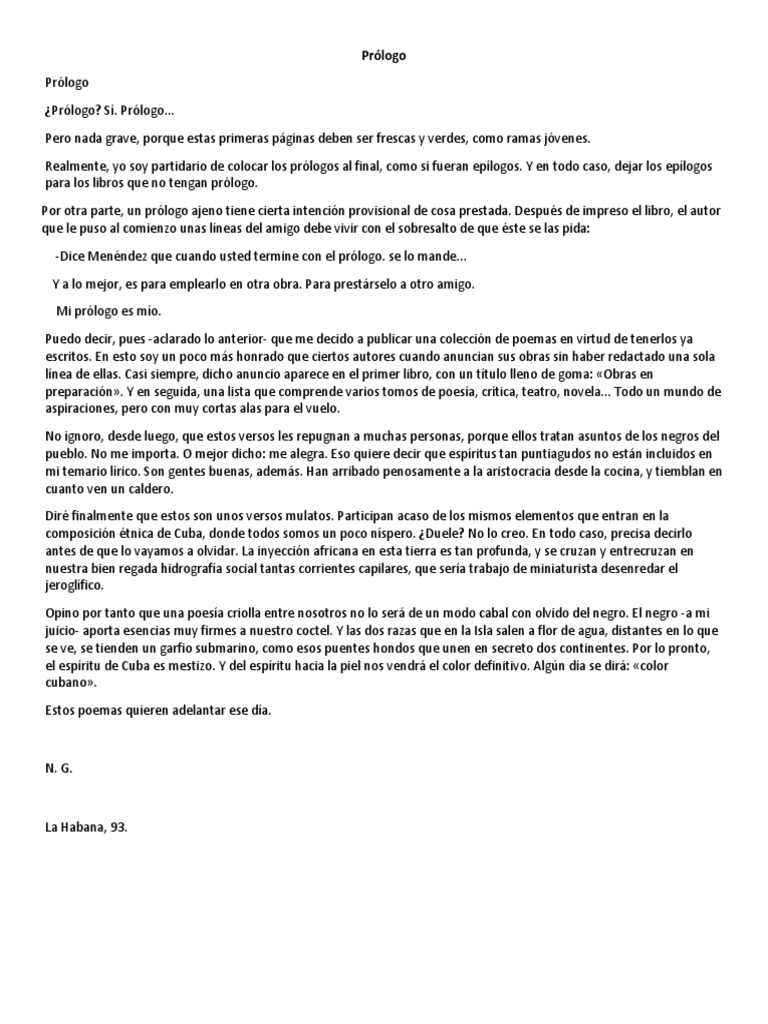 Sóngoro Cosongo Nicolas Gullen | PDF