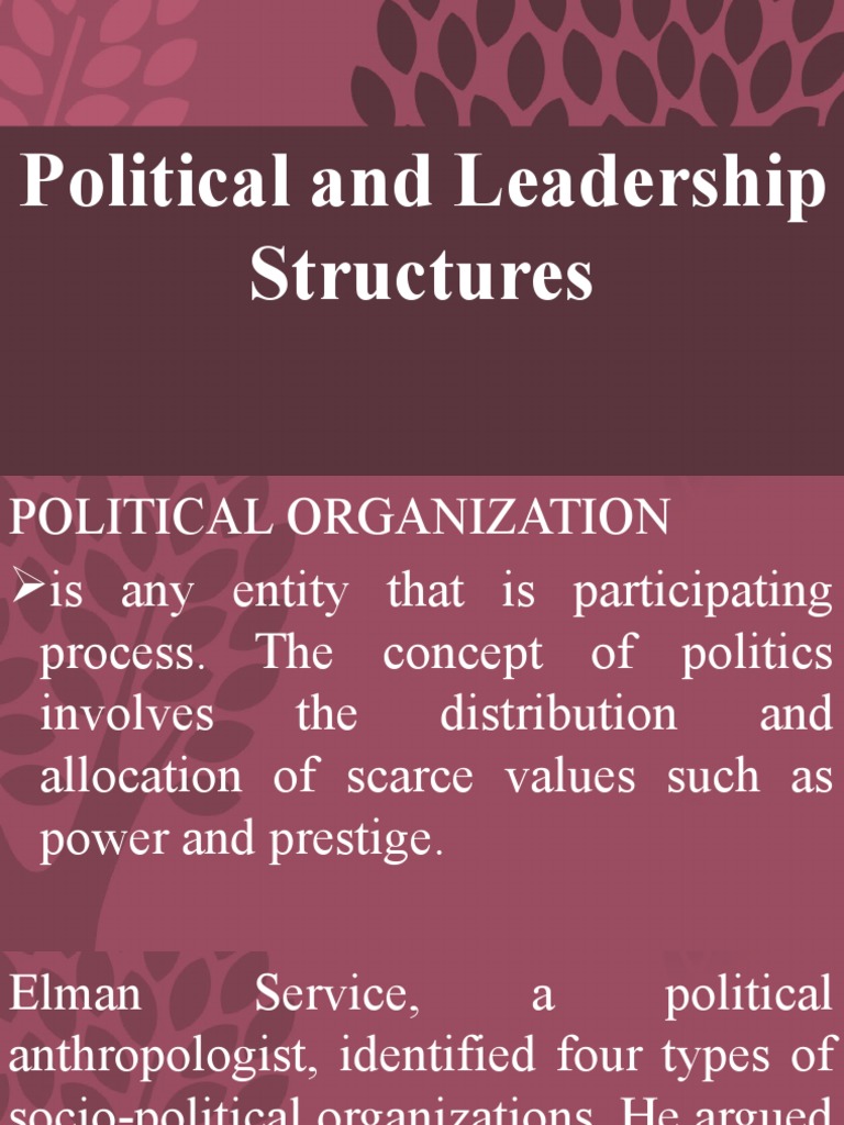 Understanding Political Organizations: From Bands to States | PDF ...