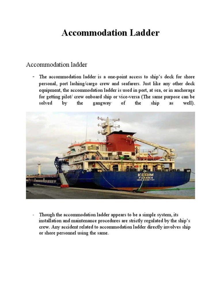 Accommodation Ladder New | PDF | Ships | Crane (Machine)