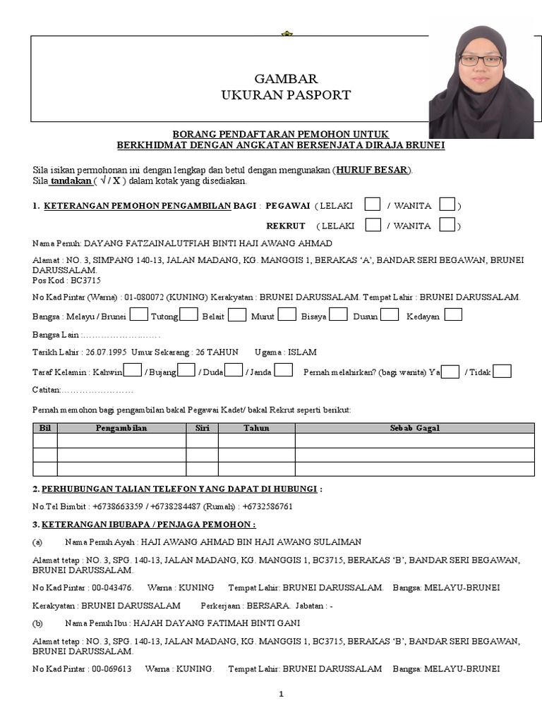 Borang Pendaftaran - UPDATED | PDF