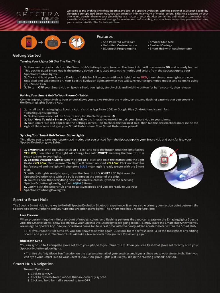 Spectra Evo Instructions | PDF