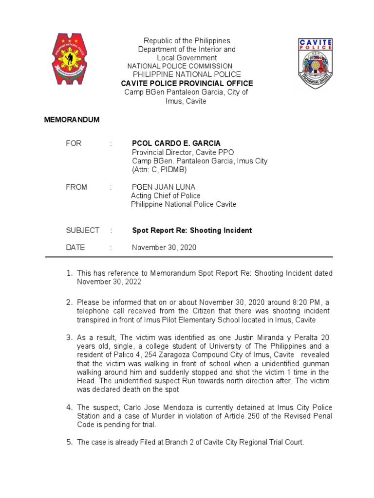 Spot Report Ni Wayne | PDF