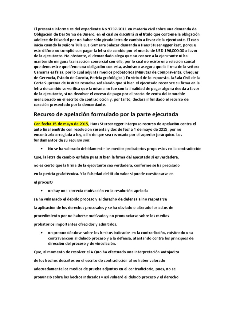 Expediente No 9737 | PDF | Pagaré | Debido al proceso