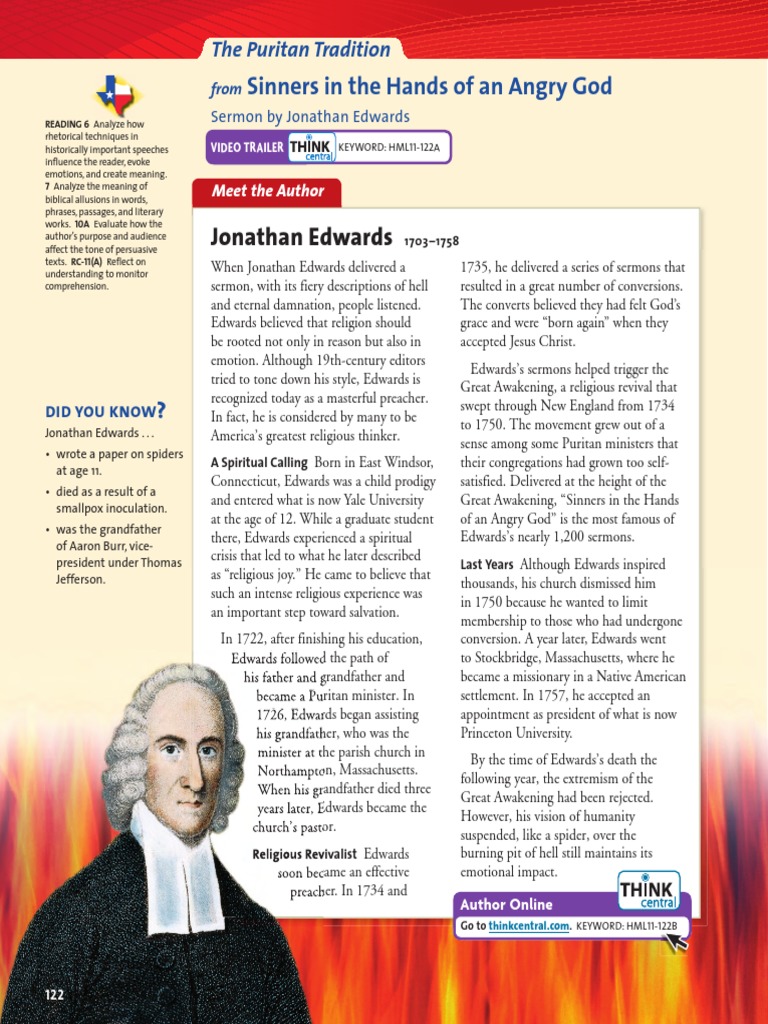 Sinners in The Hands of An Angry God | PDF | Sermon | Jonathan Edwards ...