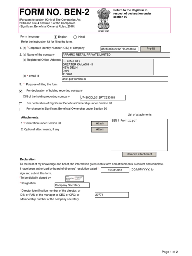 Form BEN - 2-10102019 - Signed | PDF | Justice | Crime & Violence