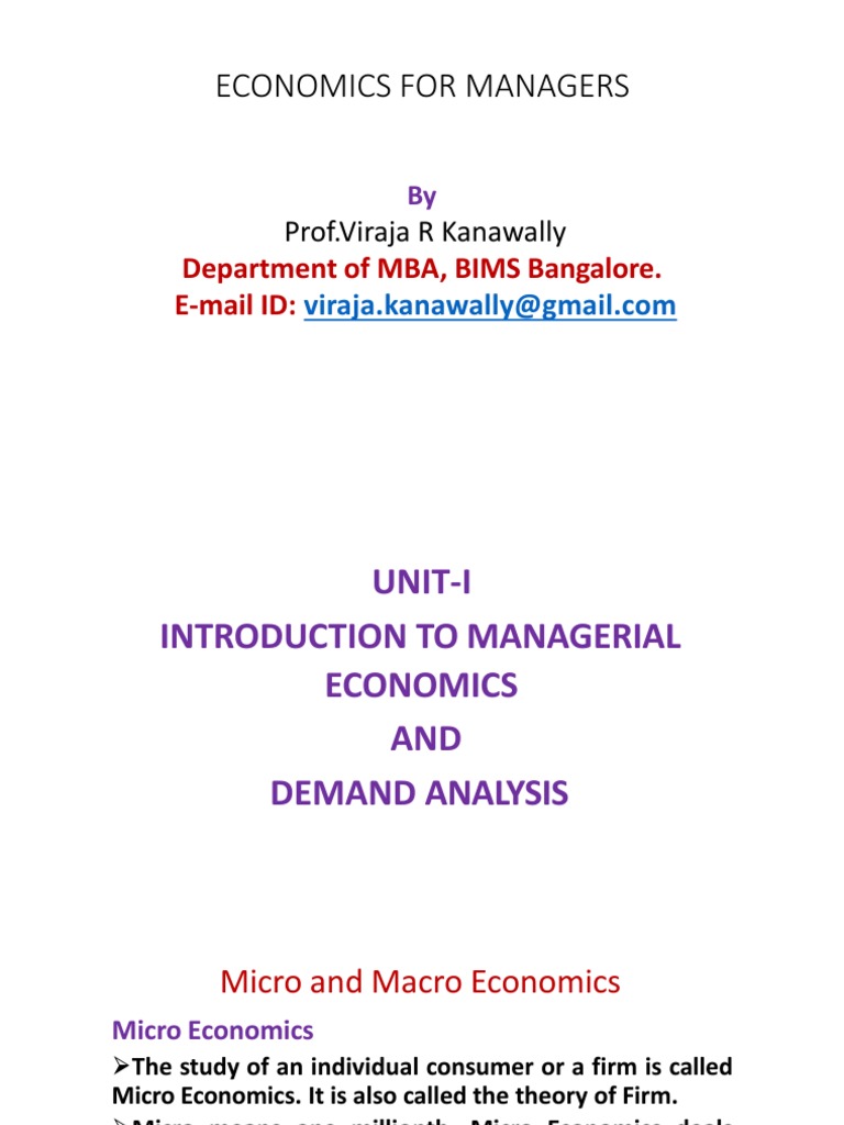 Economics For Managers Module 1 | PDF | Economics | Externality