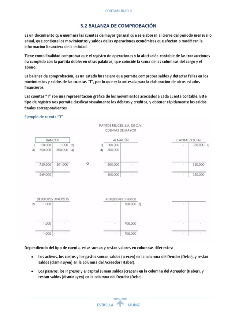3.2 Balanza de Comprobación | PDF | Contabilidad | Contabilidad financiera