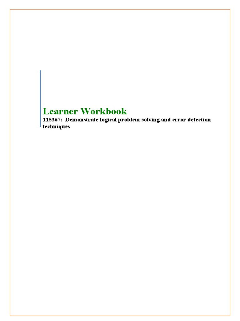 SAQA - 115367 - Learner Workbook | PDF | Cognition | Learning
