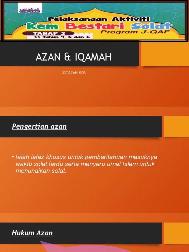 Azan & Iqamah | PDF | Agama & Spiritualitas
