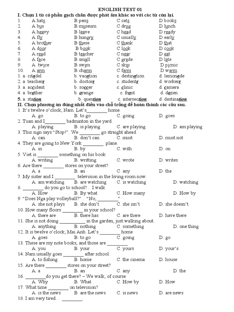 English Test 6 | PDF | Foreign Language Studies | Home & Garden