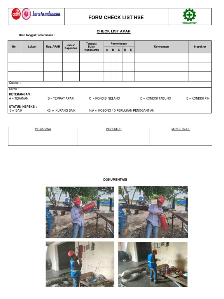 Form Inspeksi APAR | PDF