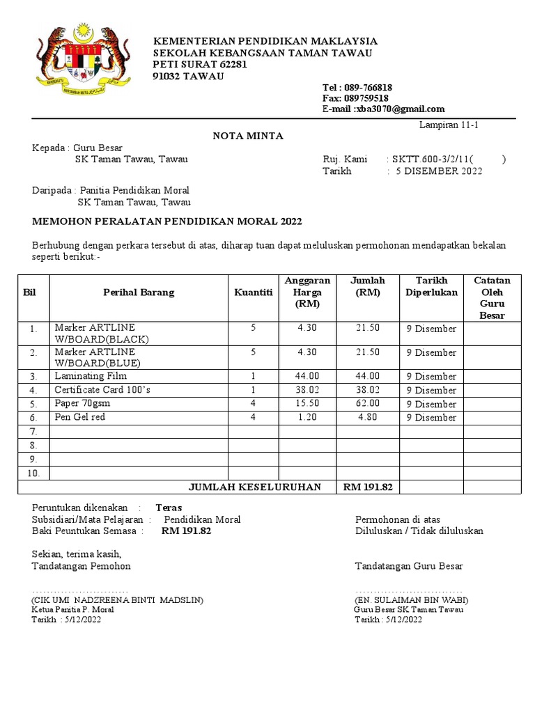 NOTA MINTA PEND MORAL Dis 2022 | PDF