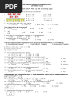 Ikalawang-Markahang-Pagsusulit-MATH 2022-2023 | PDF