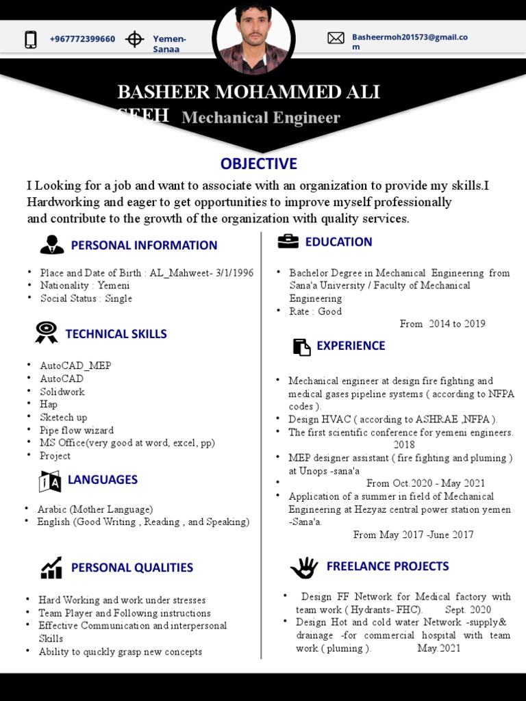CV Bsheer Mohammed | PDF | Yemen | World Politics