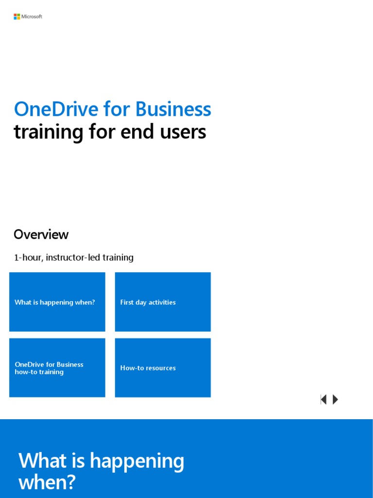 OneDrive Instructor-Led End User Training FINAL | PDF | Computer File ...