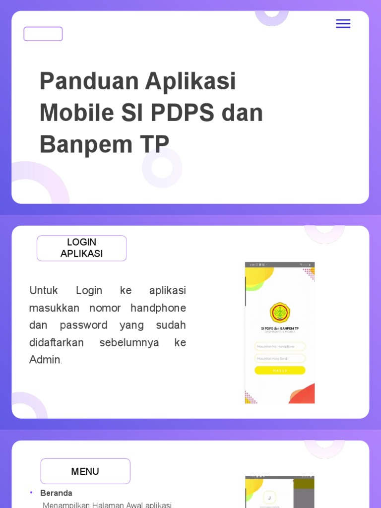 Panduan Penggunaan Aplikasi Mobile PDPS Dan Banpem TP - V06oktober2020 | PDF