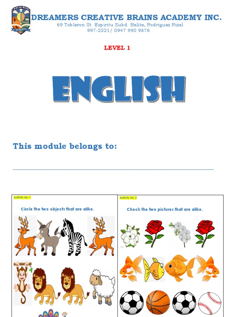 LEVEL-1 English New | PDF