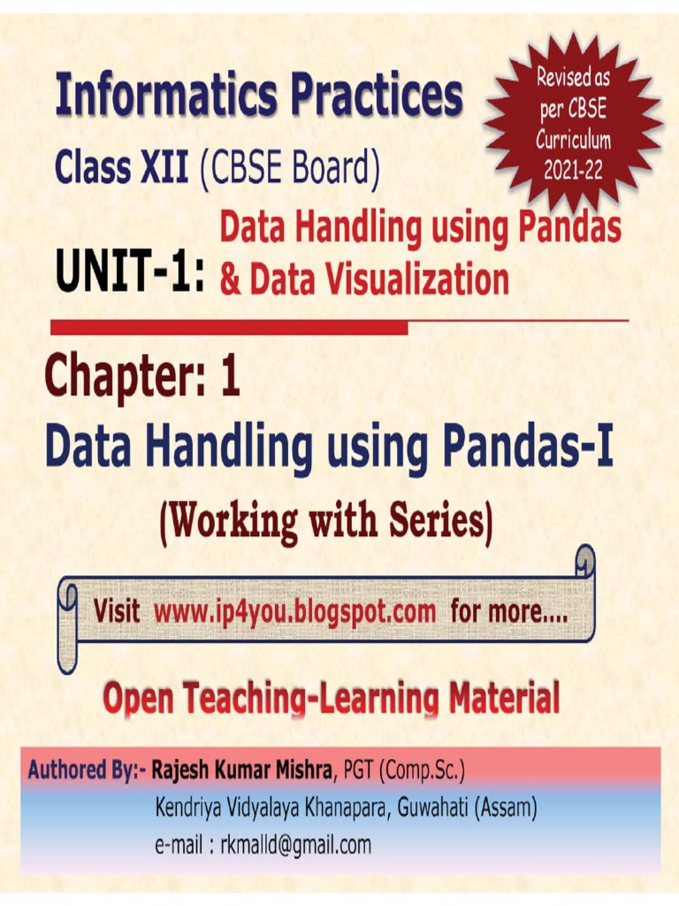 Data hANDLING NOTES IP | PDF