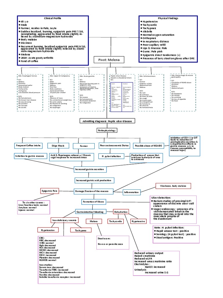 IM Peptic Ulcer Concept Map 2.0 | PDF | Indigestion | Diseases And ...