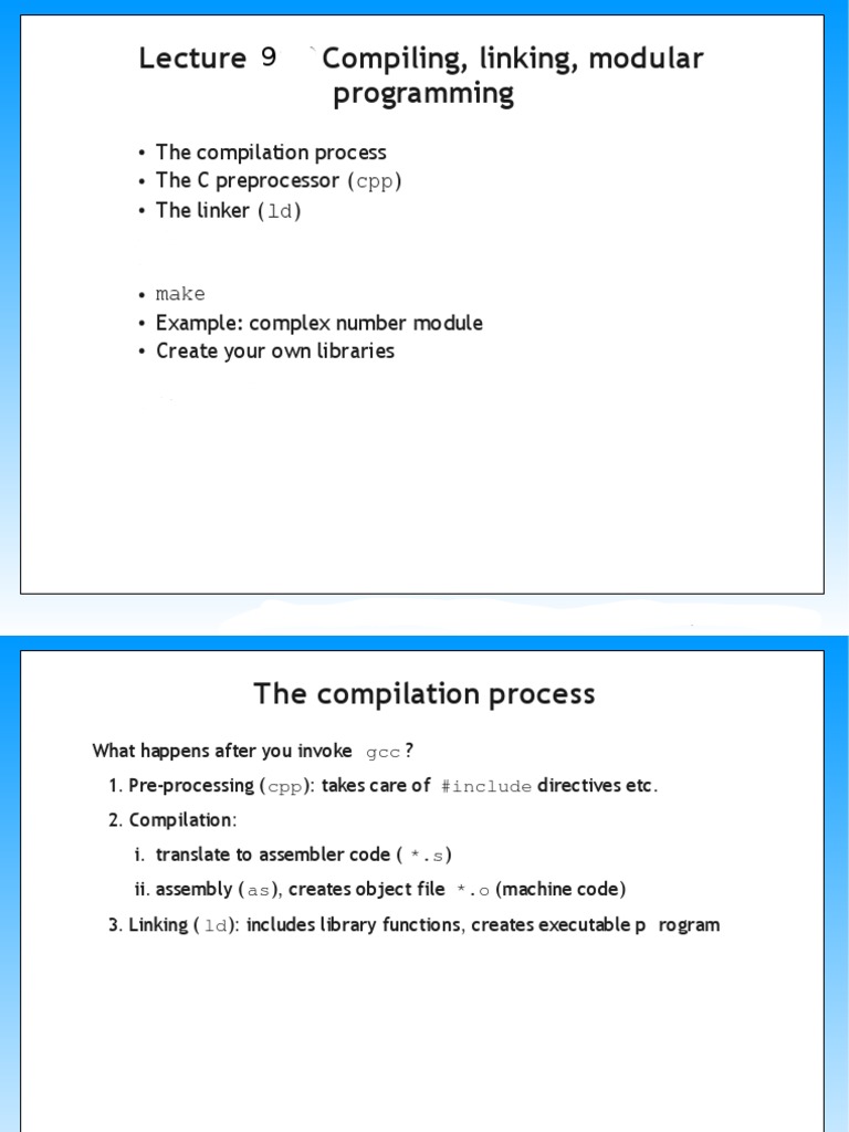 Compiling, Linking, Modular Programming | Download Free PDF | Library ... Compiling, Linking, Modular Programming | Download Free PDF | Library ...