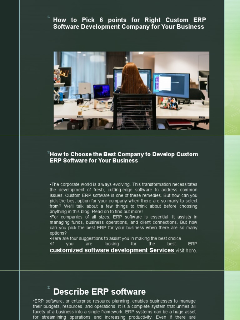 How To Pick 6 Points For ERP Software Development | PDF | Enterprise Resource Planning | Business