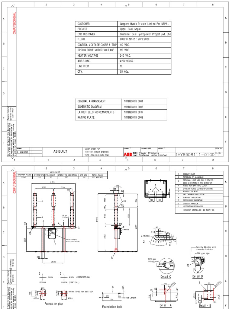 Drg-CB-4202192357-As Built | PDF | Power (Physics) | Electricity