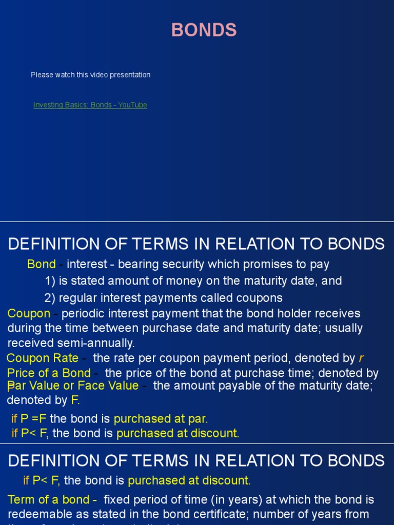 Bonds | PDF | Bonds (Finance) | Stocks