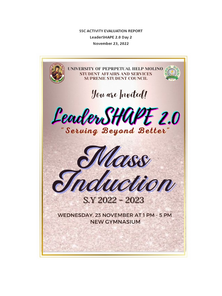 SSC Activity Evaluation Report | PDF | Psychological Concepts | Behavior Modification